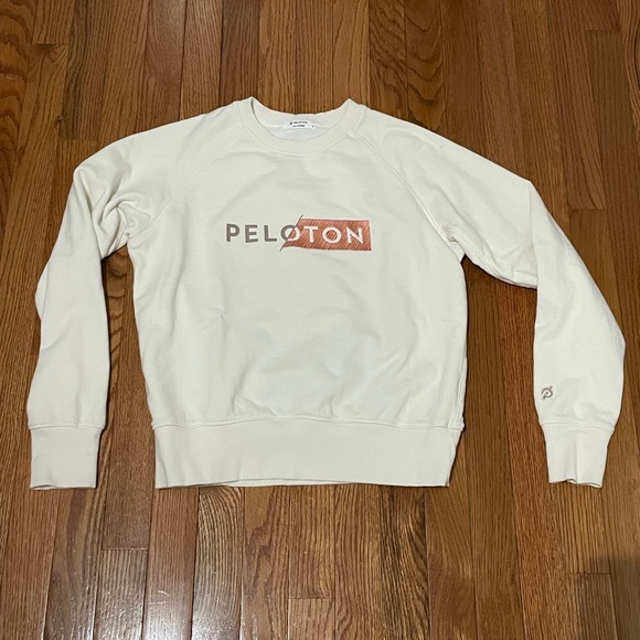 Peloton | Tops | New White Pink Peloton Sweatshirt S | Poshmark